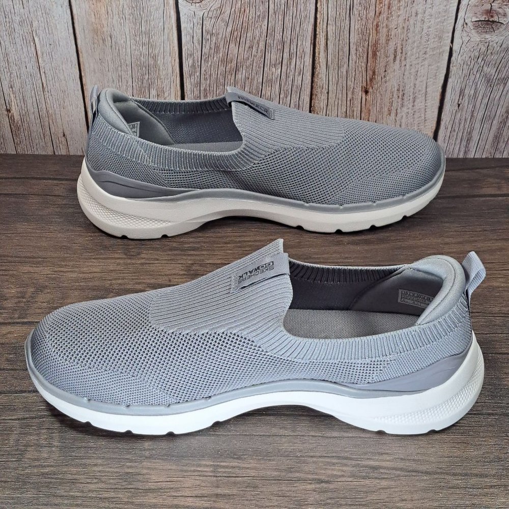 Skechers Go Walk 6 Hyper Pillars Gray Slip On Walking… - Gem